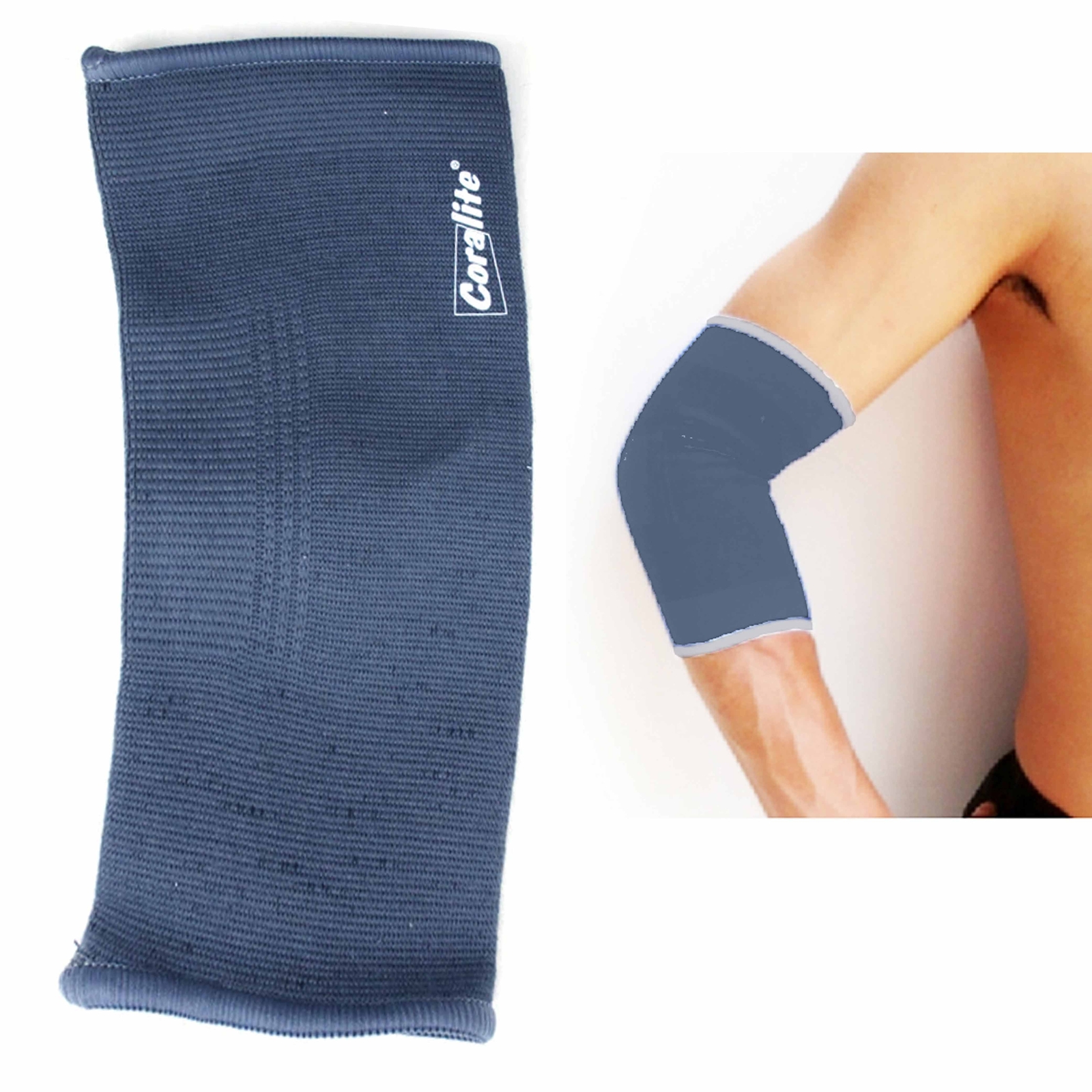 1 Elbow Support Brace Elastic Compression Sleeve Tennis Sports Pain ...