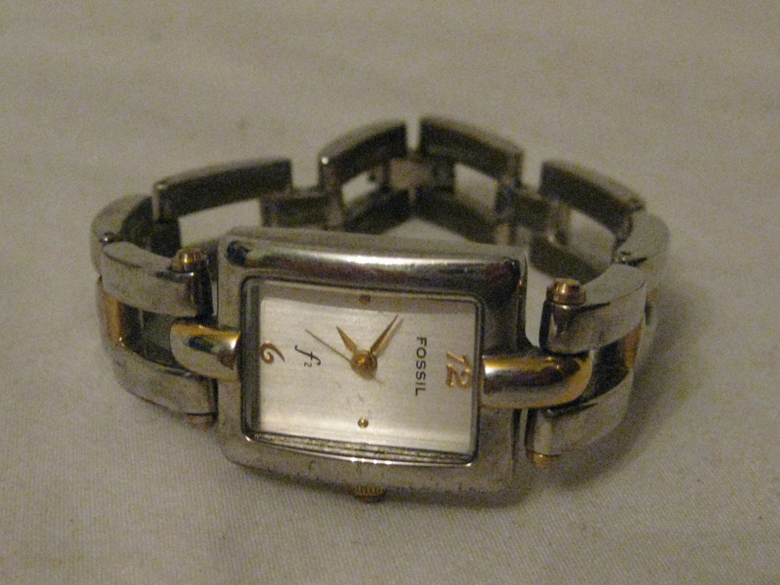 Fossil F2 wristwatch watch ladies time ES-8924 300010 pre-owned women's ...