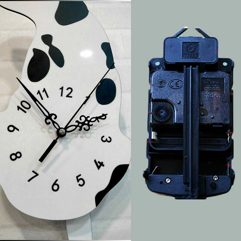 Silent Pendulum Clock Acrylic Swinging Tail Wall Clock Animal Dog Cat ...
