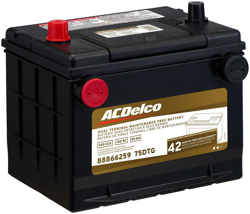 Vehicle Battery-42 Month Warranty High Reserve ACDelco 75DTG GM ...