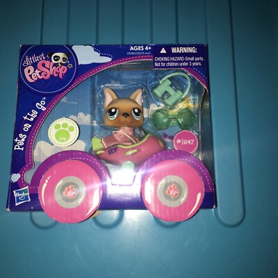 2010 Hasbro Littlest Pet Shop #1847 French Bulldog Dog Pets On The Go ...