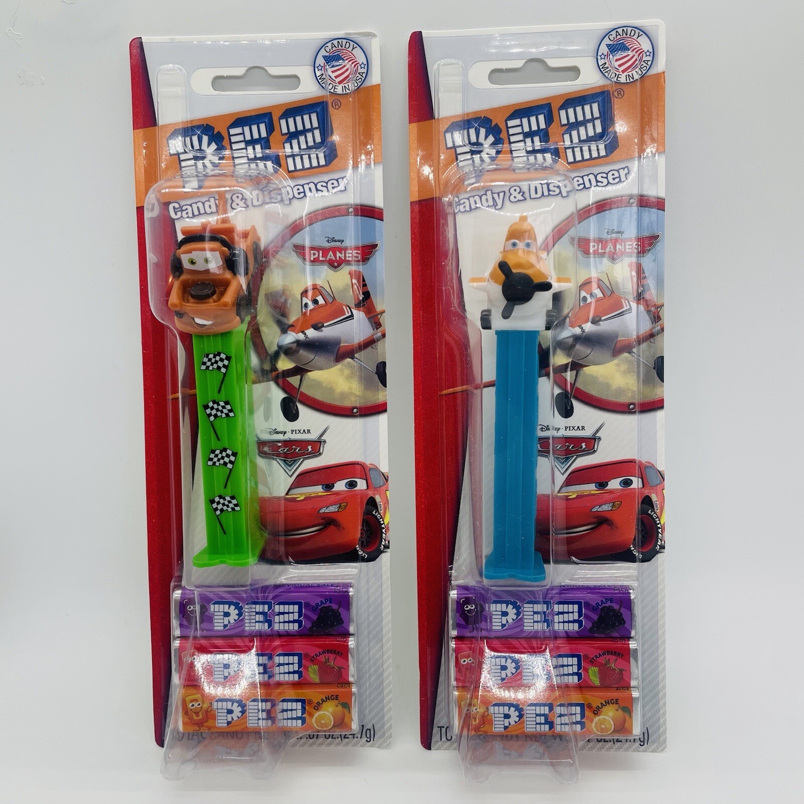 Lot of 2 - Disney Pixar PLANES Pez Candy & Dispensers. Dusty & Mater ...