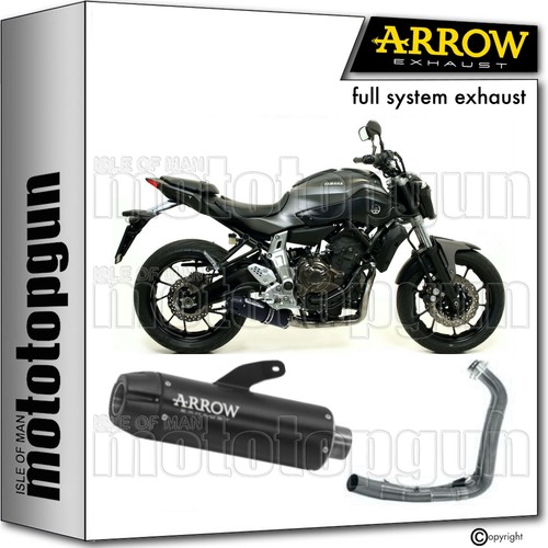 ARROW FULL SYSTEM EXHAUST LOW RC JET-RACE BLACK C YAMAHA MT07 MT-07 ...
