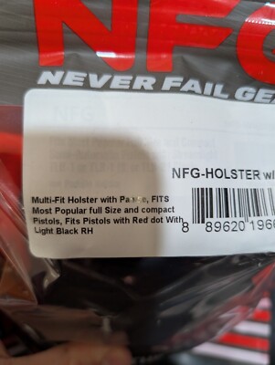 NFG Holster fits over 150 firearms with lights and optics left hand | eBay
