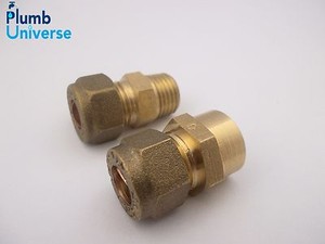 8mm compression x 1/4" BSP Male/Female Brass adaptor | eBay