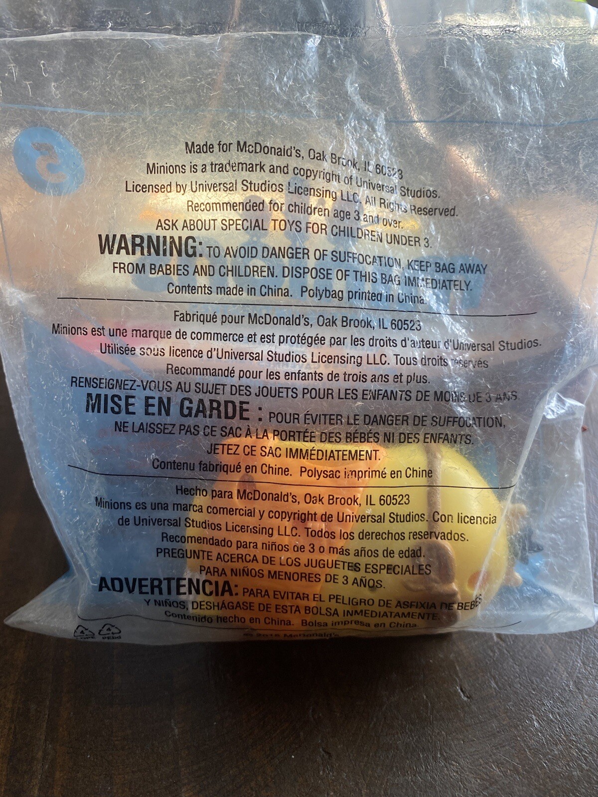 2015 McDonald's Minions #5 Talking Minion Caveman Sealed WTF Toy!!! | eBay