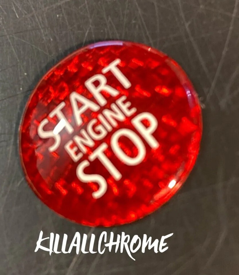 MINI Carbon Red Start Stop Button Cover Cap R55 R56 R57 R58 COOPER S ...