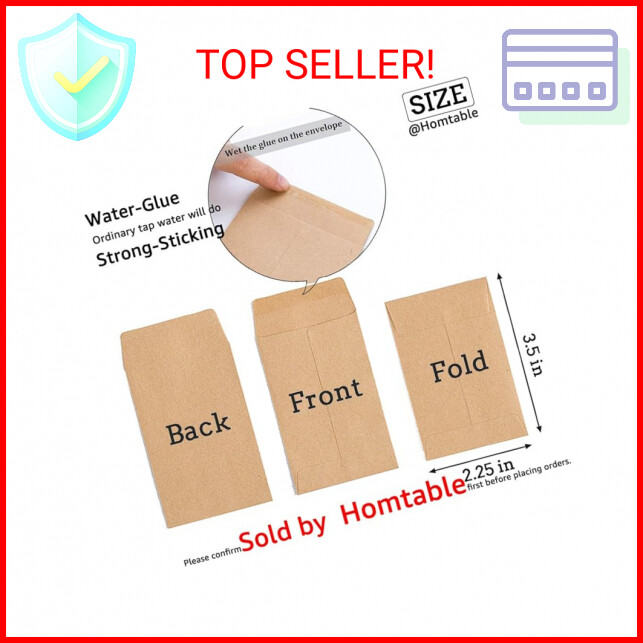 100 Pack Small Coin Envelopes Self-Adhesive (2.25"×3.5") (100) | eBay