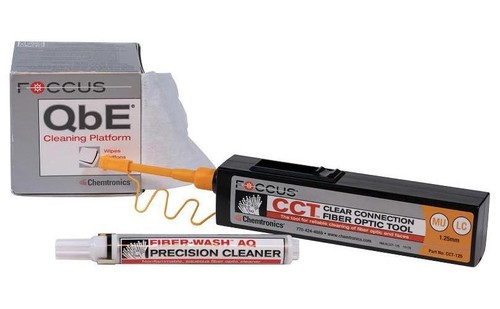 Cct Foccus Non-Flammable Fiber Optic Combination Cleaning Kit, 1.25mm ...