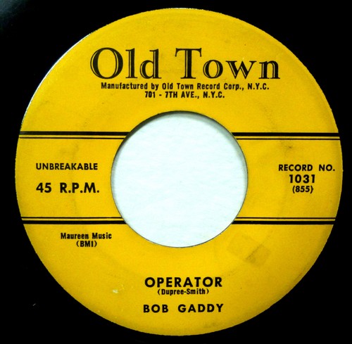 BOB GADDY 45 Operator / I Love My Baby 1956 R&B 1st press WS1273 | eBay