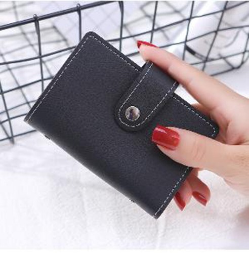 Womens Small Wallet Leather Clutch Credit Card Holder Coins Front ...