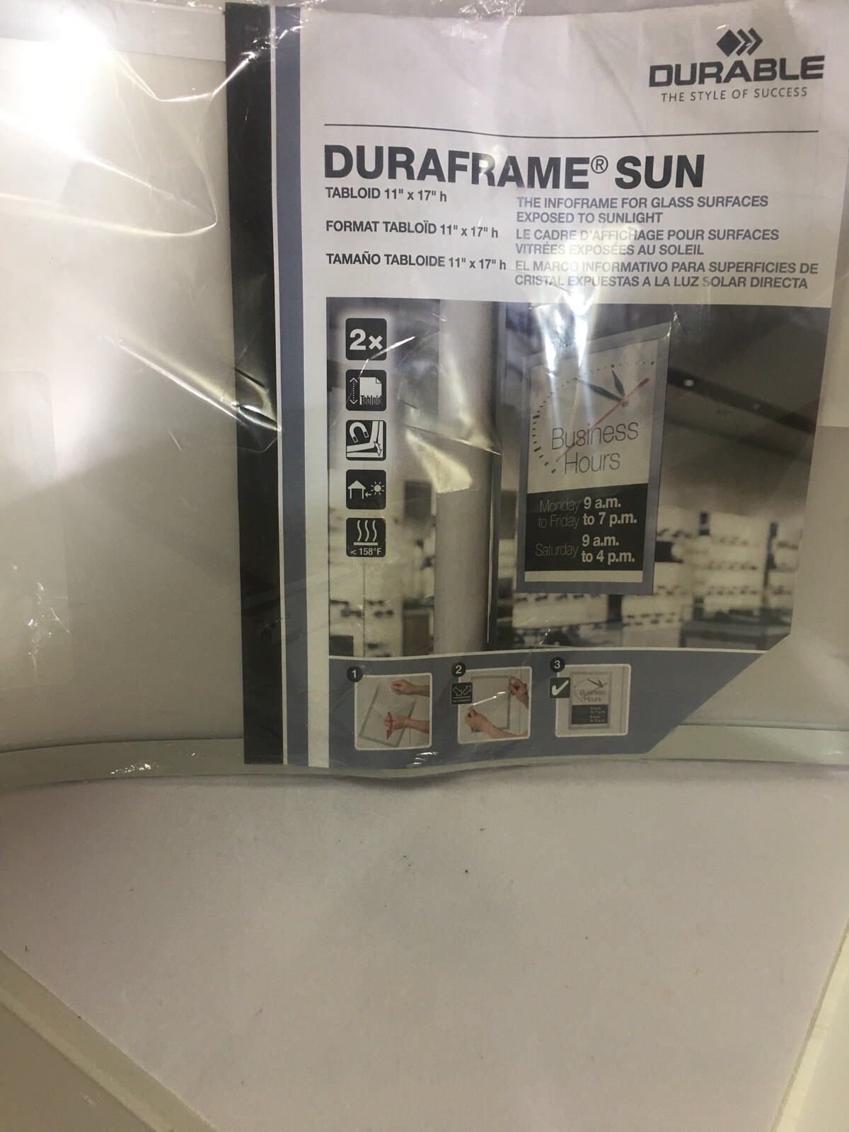 DURAFRAME SUN Sign Holder, 11 x 17, Silver Frame, 2/Pack 400123 | eBay