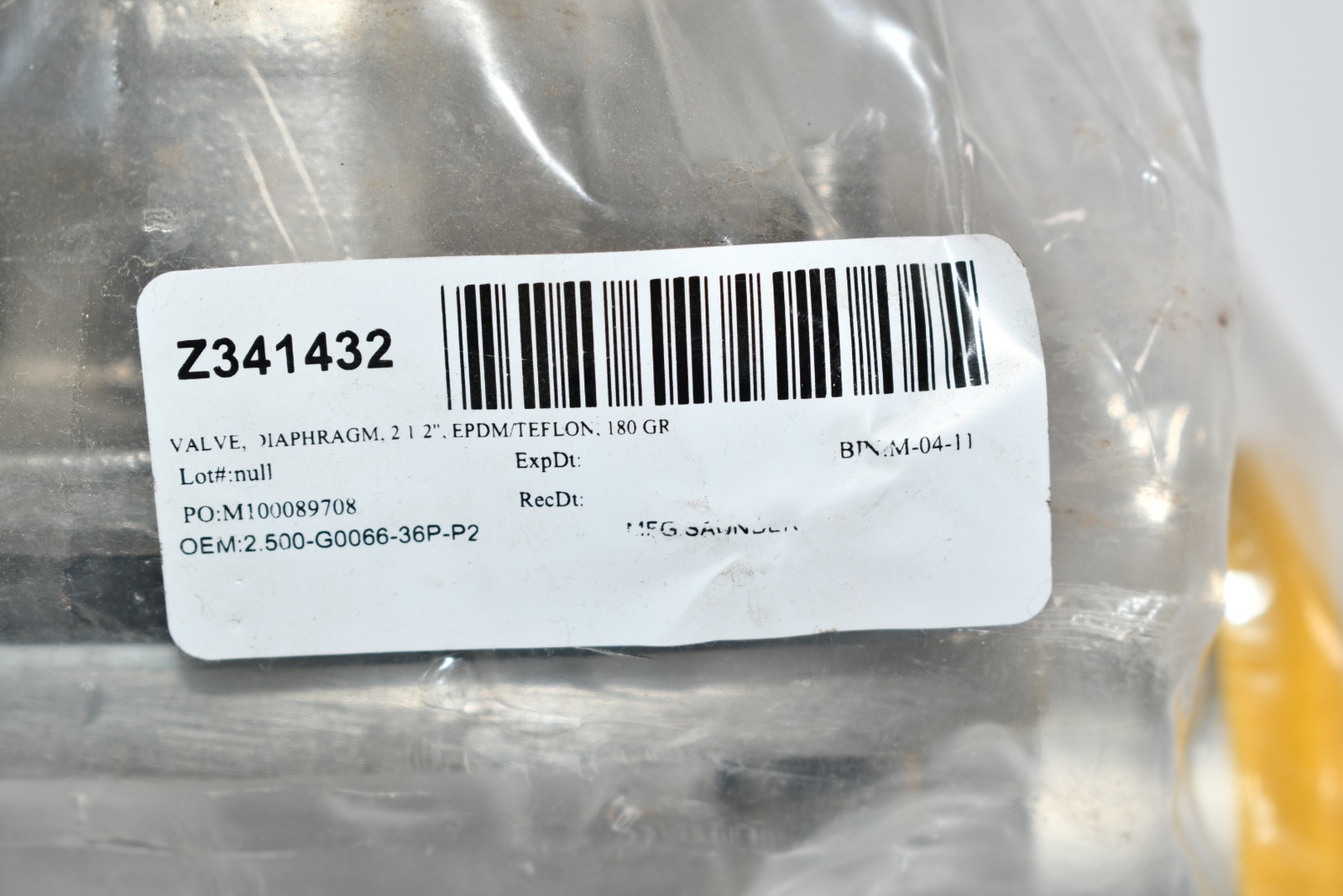 Saunders 2.500-G0066-36P-P2 Diaphragm Valve 2-1/2'' EPDM Teflon for sale online | eBay