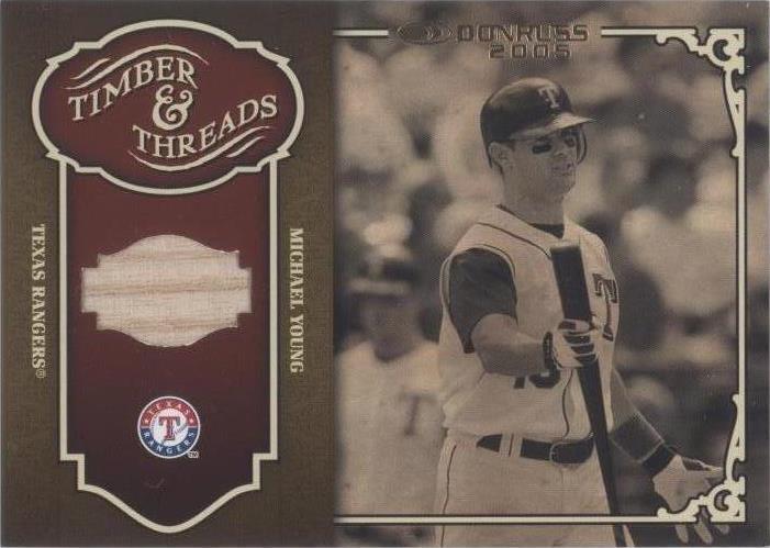 2005 Donruss - Timber & Threads Michael Young #TT-30 Bat (MEM) for sale ...