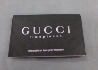 AUTHENTIC GUCCI TIMEPIECES TWO YEAR INTERNATIONAL WARRANTY BOOKLET ONLY ...