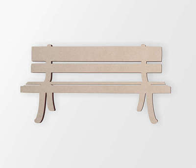 Wooden Bench Cut Out- Bench Wall Art, Wall Decor, Home Decor, Wall ...