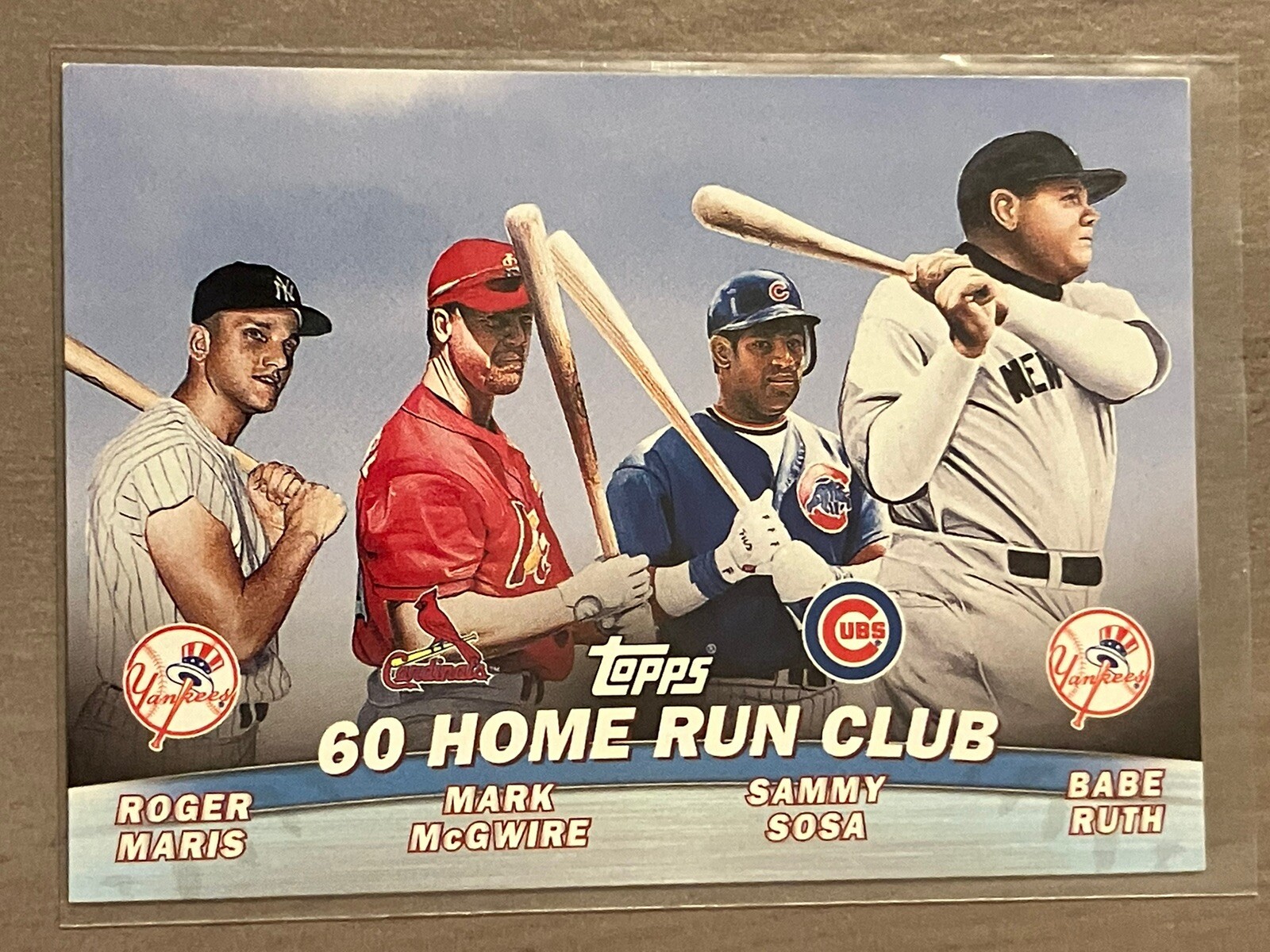 Babe Ruth 2001 Topps 60 Home Run Club Insert Card. Roger Maris, Sosa ...