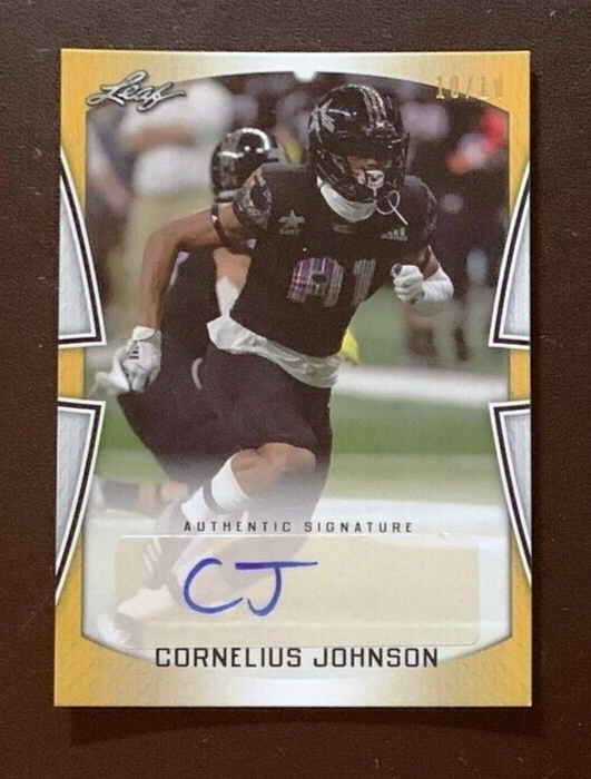 CORNELIUS JOHNSON Michigan Wolverines 2019 Leaf Certified AUTOGRAPH RC ...