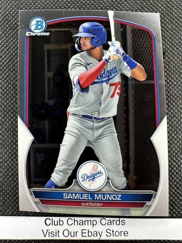 2023 #BCP-80 Samuel Munoz Bowman Chrome Prospect Baseball Dodgers | eBay