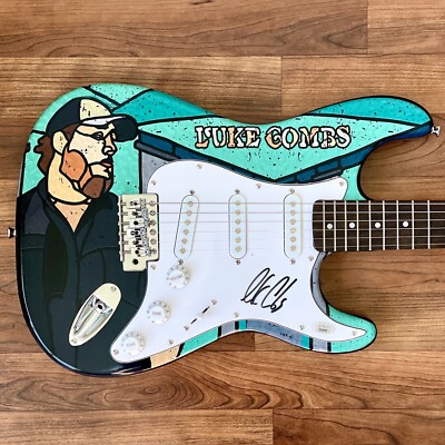 LUKE COMBS Signed Guitar JSA COA Custom BEAUTIFUL CRAZY BEER NEVER ...