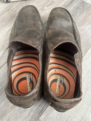 Merrell Loafers Men's 11 Omega Moc Dark Brown Leather Casual Comfort ...