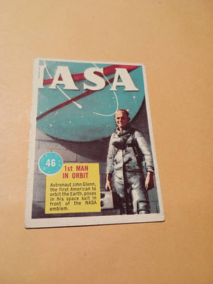 Vintage 1963 Topps NASA Astronaut Trading Card #46 1st Man in Orbit ...