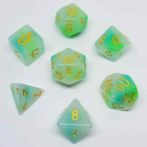 Ghastly Green 7 Dice RPG Set Polyhedral DND Dungeons and Dragons ...