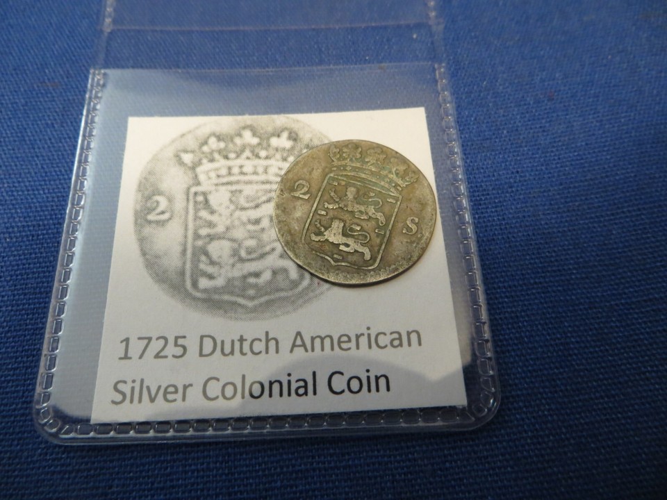 1725 Silver Early American Colonial Coin Before US Minted Coins FREE ...