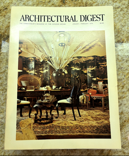 vintage architectural digest magazines, 6 pieces, contains all of 1974 ...