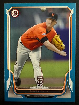Matt Cain 2014 Bowman Blue Baseball Card /500 San Francisco Giants #29 ...