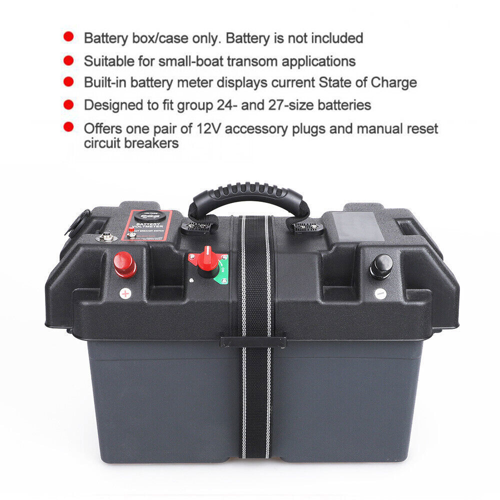 Snap Top 24-27 Battery Box Group Automotive Marine RV Boat Heavy Duty ...