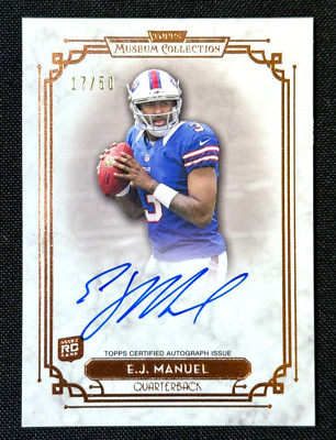 E.J. Manuel 2013 Topps Museum Collection Signature Series RC Autograph ...