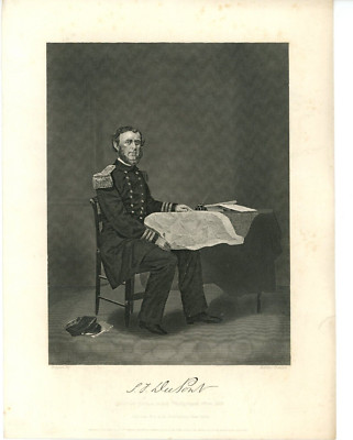 8x10 Original Engraving US Navy Rear Admiral Samuel F. Du Pont by ...