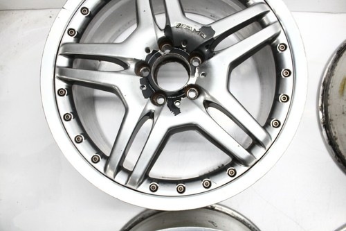 2005-2006 MERCEDES S65 CL65 OEM 2 PIECE AMG 19" STAGGERED WHEEL RIM SET ...