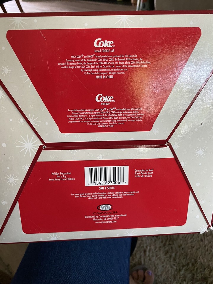 Coca Cola Snowman Pearlescent Cookie Jar, Collectible, Coke Collection ...