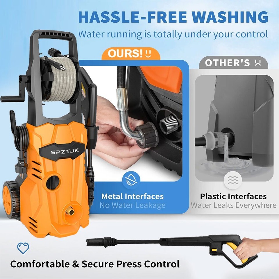 High pressure washer Outdoor cleaning machine for cars, patios, decks ...