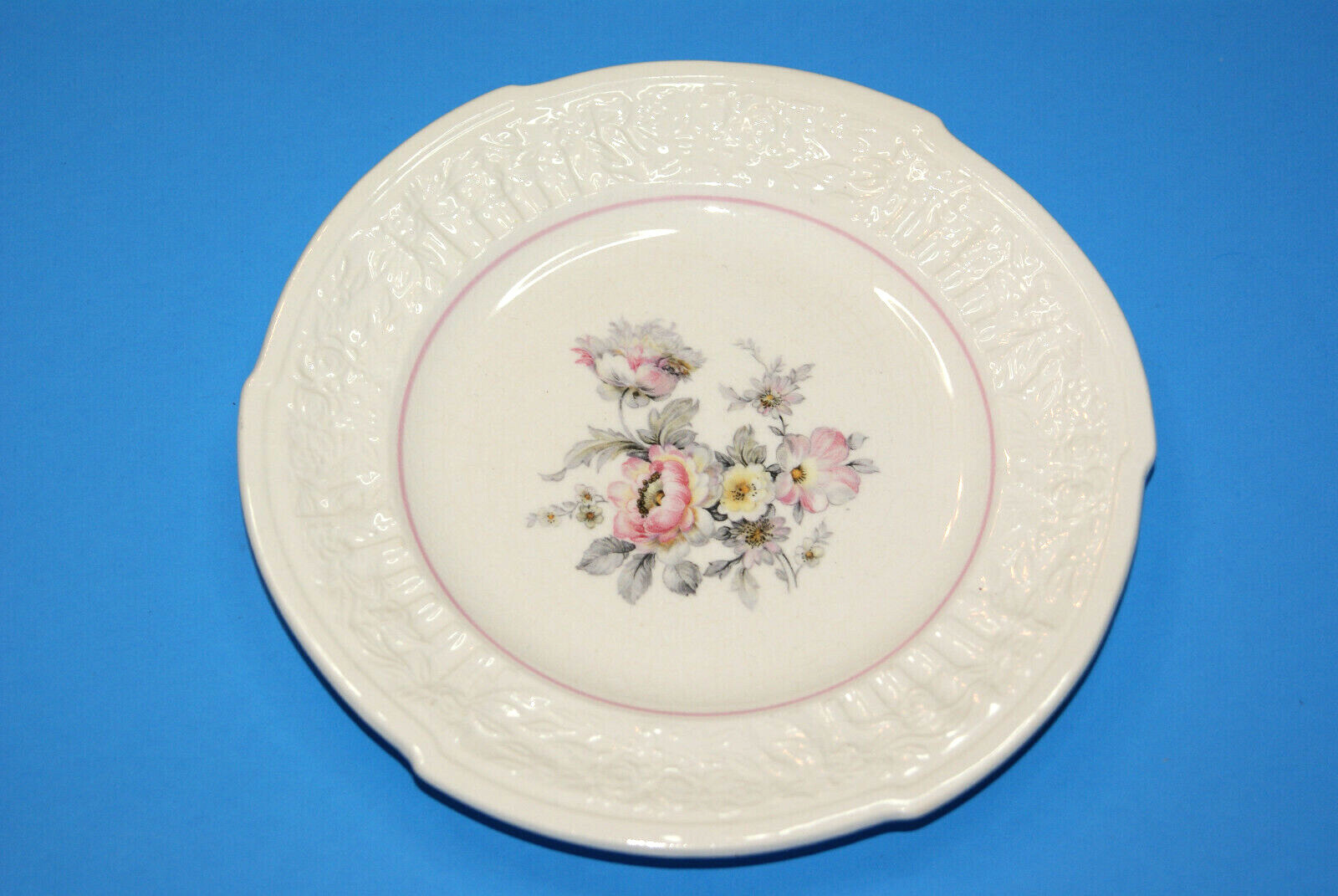 Vintage French Saxon China Sebring 6 1/2 Plates Floral Pattern 1940's ...