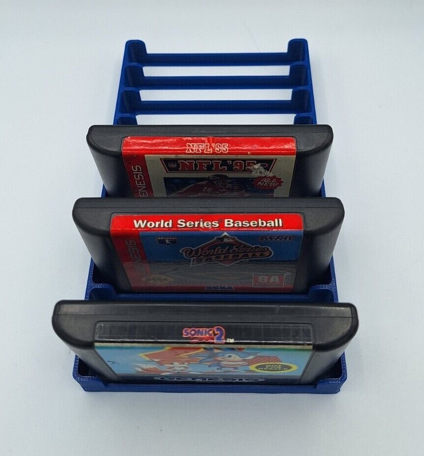 Sega Genesis Game Cartridge Storage Tray, 5, 10, or 20 Slots, 3D ...