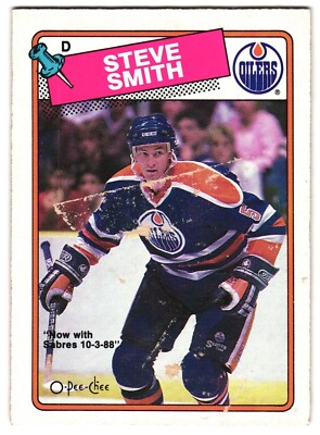 Steve Smith 1988-89 O-Pee-Chee #252 Oilers | eBay