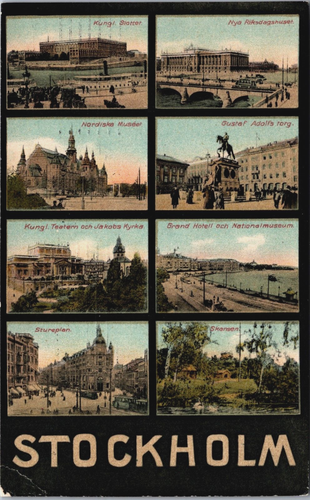 Sweden Stockholm Multiview Vintage Postcard C111 | eBay