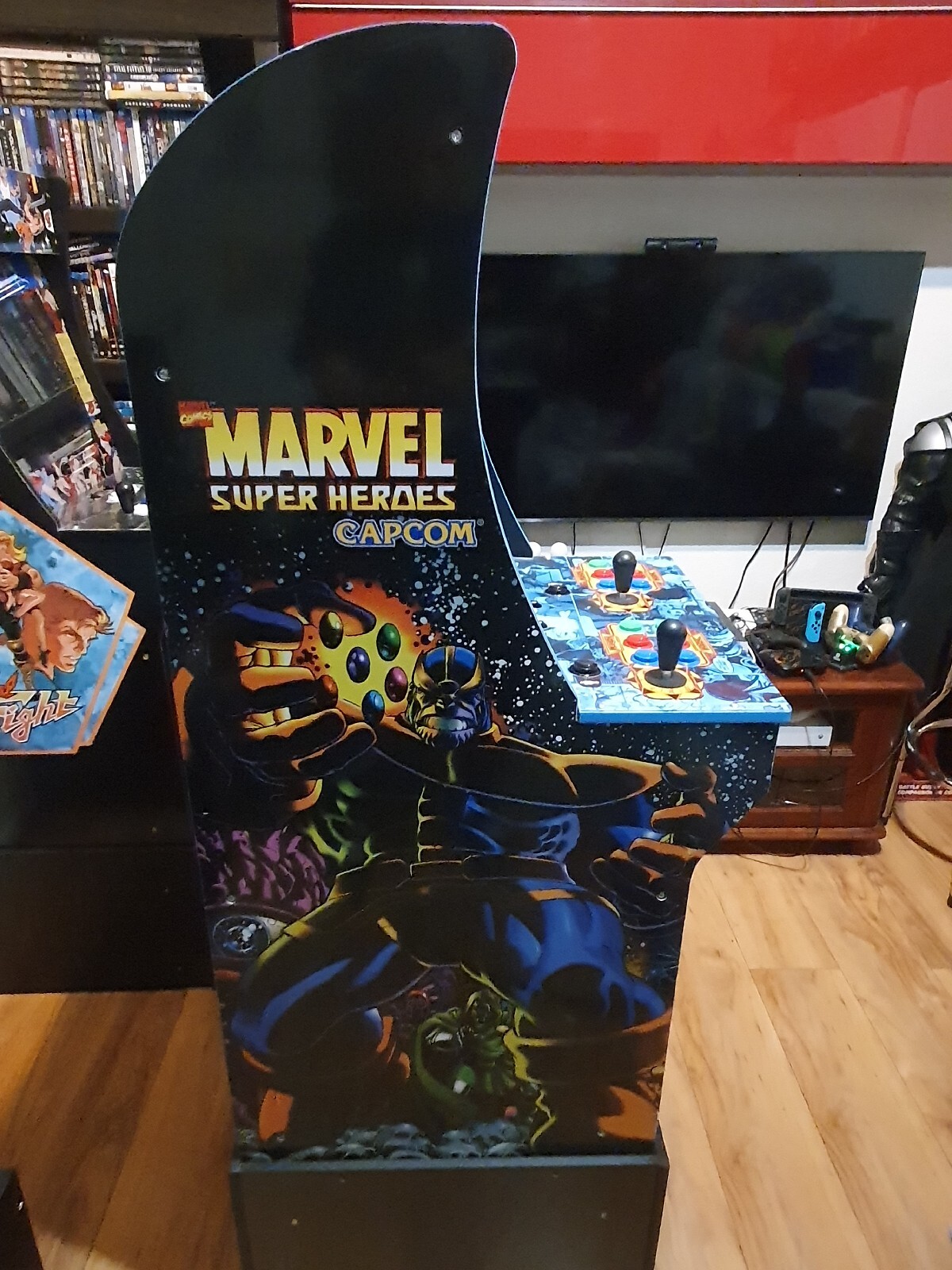 Arcade 1Up 4ft Marvel Super Heroes At-Home Arcade Machine w riser ...
