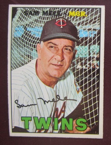 1967 Topps Sam Mele (Minnesota Twins) #418 EX | eBay