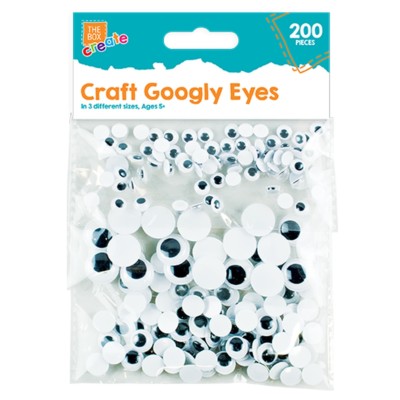 200x SMALL - LARGE GOOGLY EYES Craft Kids Fun Embellishment Flat Back ...