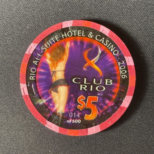 Rio Las Vegas Nevada $5 casino chip Club Rio 2006 obsolete gaming token ...