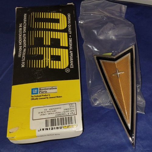 OER GM Pontiac Gold Bumper Emblem BANDIT TRANS AM Firebird 2ndGen ARROW ...