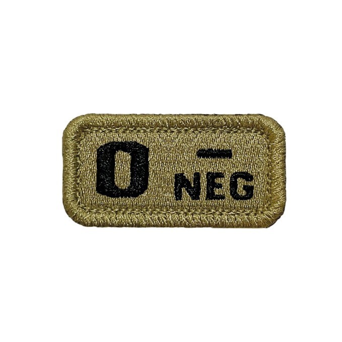 Black OCP Camouflage BLOOD TYPE patch 2X1 hook back embroidered Made in ...