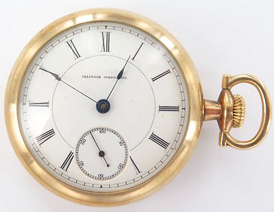 .1886 VERY RARE JOSEPH JERGER / ILLINOIS WATCH CO 18S 11J POCKET WATCH ...