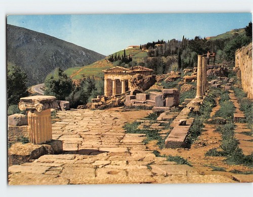 Postcard Stoa of the Athenians Delphi Greece | eBay