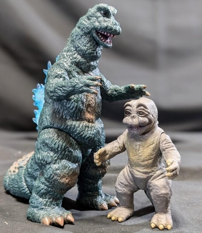 Godzilla & Minilla "Son of Godzilla" (Y-MSF) 2-piece soft vinyl figure ...
