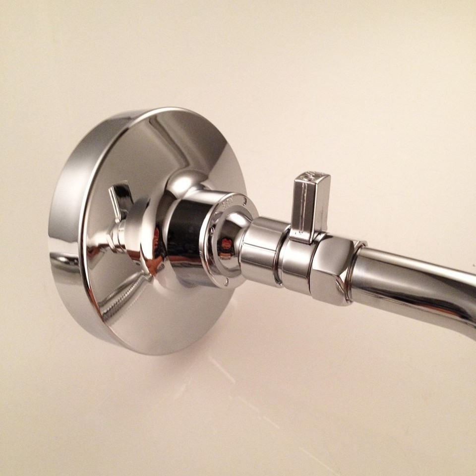 Long Handle Shower Flow Control Valve Hand Held Sprayer Head Shut Off ...